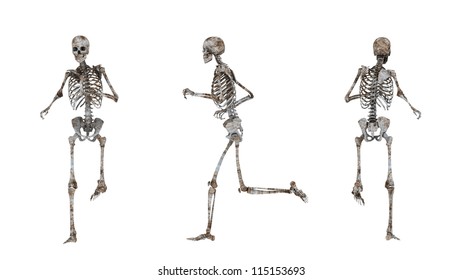 Vector Image Skeleton Silhouette Shuffle Pose Stock Vector (Royalty ...