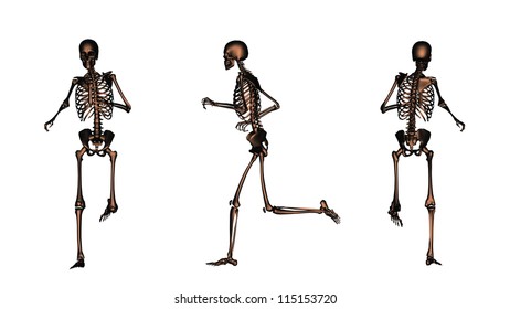 Vector Image Skeleton Silhouette Shuffle Pose Stock Vector (Royalty ...