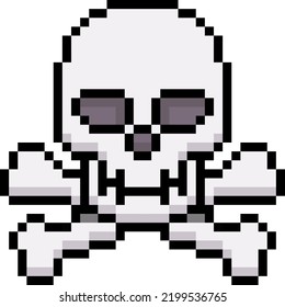 Skeleton 8bit Pixels Art Stock Illustration 2199536765 | Shutterstock