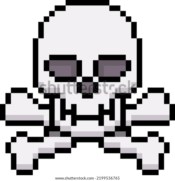 Skeleton 8bit Pixels Art Stock Illustration 2199536765 | Shutterstock