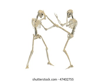 Skeleton Fighting Stock Illustration 47402755