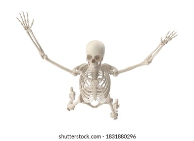 Skeleton Sky Diving 3d Illustration On Stock Illustration 1831880296 ...