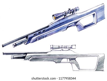 301 Rifle watercolor Images, Stock Photos & Vectors | Shutterstock