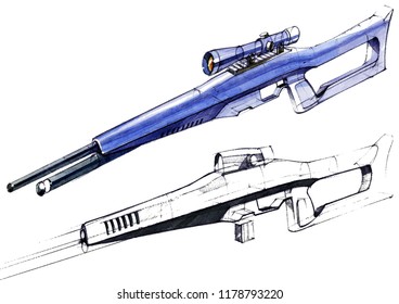 301 Rifle watercolor Images, Stock Photos & Vectors | Shutterstock