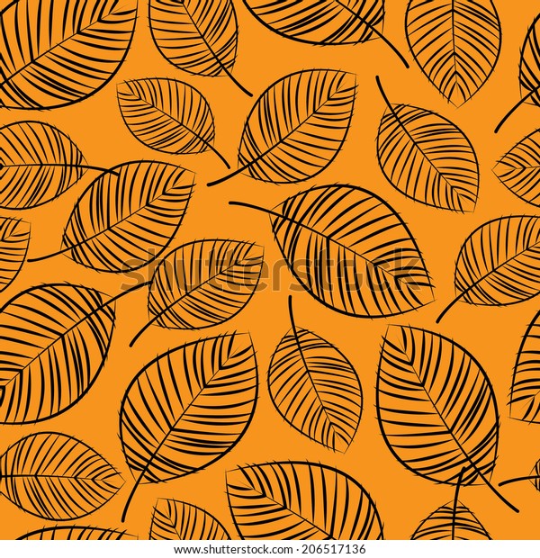 Sketch Leaves Seamless Pattern Stock Illustration 206517136 | Shutterstock