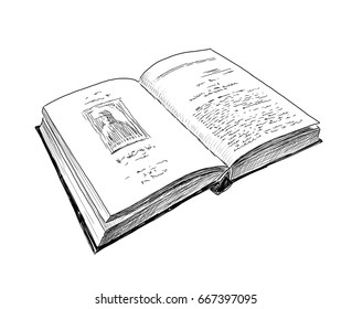 Sketch Two Books Stock Vector (Royalty Free) 667402747 | Shutterstock