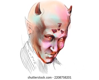 Sketch Putin Devil Stock Illustration 2208758201 | Shutterstock
