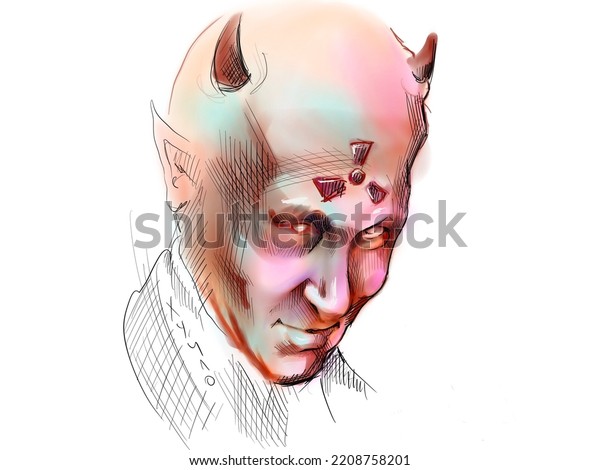 Sketch Putin Devil Stock Illustration 2208758201 | Shutterstock