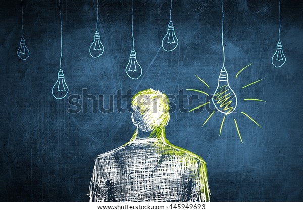 Sketch Successful Businessman Concept Idea Light Stock Illustration ... Sketch Successful Businessman Concept Idea Light Stock Illustration ...