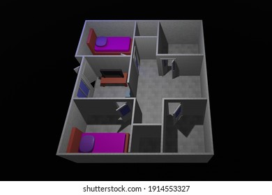 Sketsa Room 3d Modeling 3d Rendering Stock Illustration 1914553327
