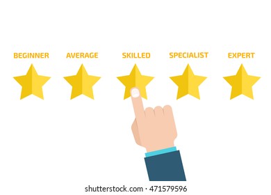 Skill Level Concept Star Hand Stock Illustration 471579596 | Shutterstock