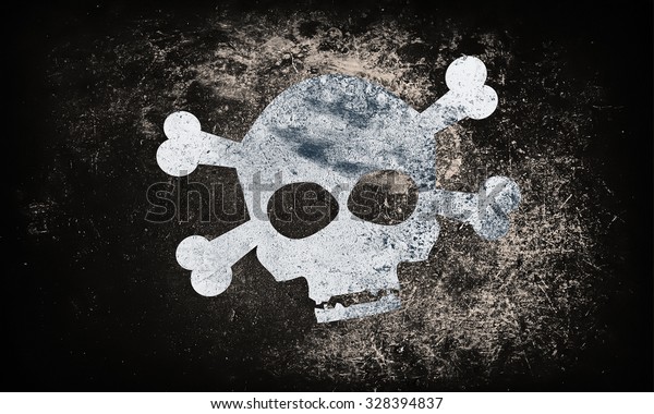 Skull Brick Wall Backgroundthis Image Has: ภาพประกอบสต็อก 328394837 ...