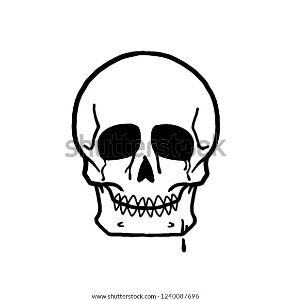 Skull Cry White Background Stock Illustration 1240087696 | Shutterstock