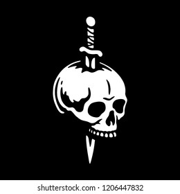 Skull Dagger 2 Logo: vector de stock (libre de regalías) 1119939164 ...