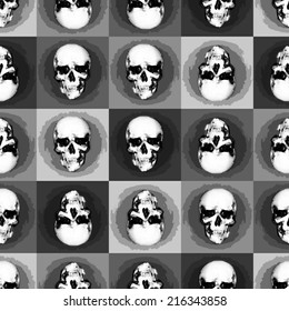 Skull Seamless Patternseamless Texture Stock Illustration 216343858 ...
