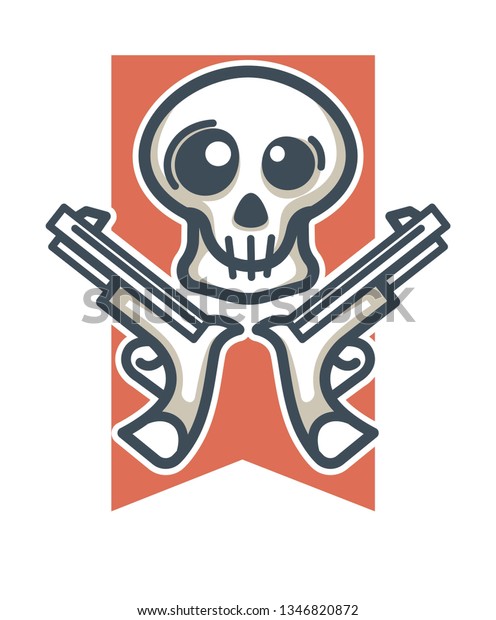 Skull Weapons Emblem Stock Illustration 1346820872 | Shutterstock