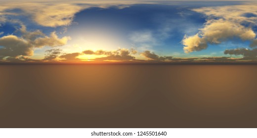 Sky Clouds Hdri Environment Map Round Stock Illustration 1245501640