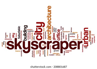 Skyscraper Concept Word Cloud Background Stock Illustration 208801687 ...