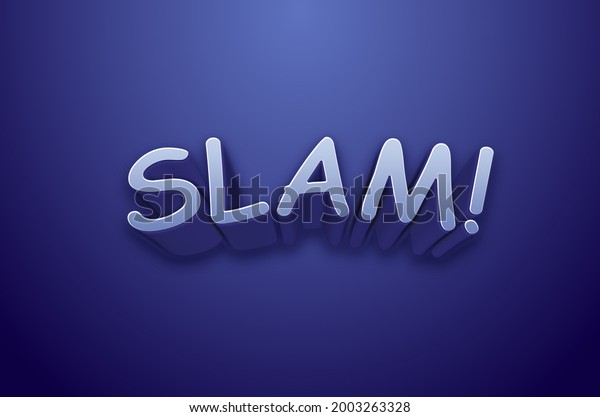 Slam Comic Speech 3d Text Style Stock Illustration 2003263328 ...