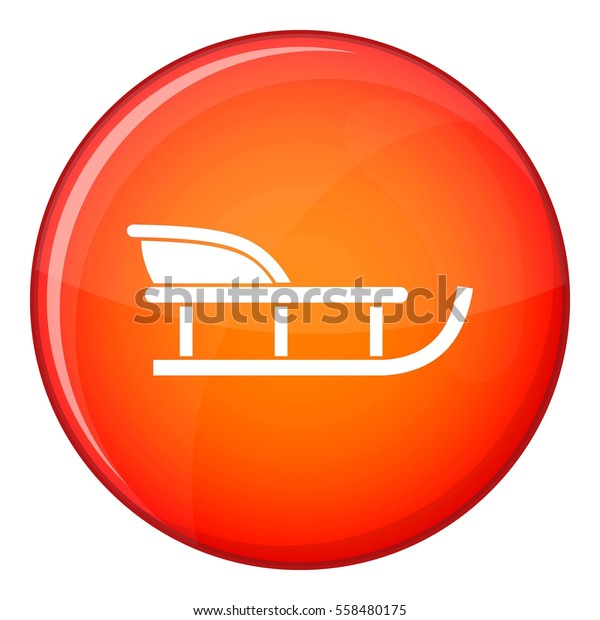 Sled Icon Red Circle Isolated On Stock Illustration 558480175 ...