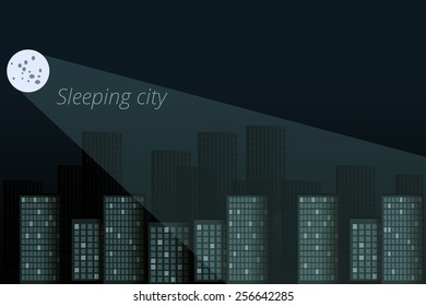 Panorama City Skyscrapers Megalopolis Vector Illustration: vector de ...