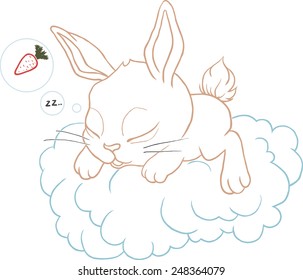 Sleeping Rabbit Stock Illustration 248364079 | Shutterstock