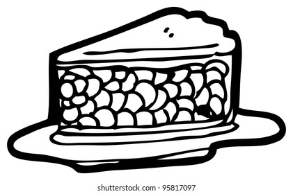 Slice Pie Cartoon Stock Illustration 95817097 | Shutterstock