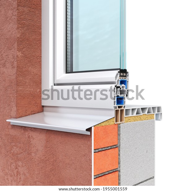Slice Window Wall See Structure Layers Stock Illustration 1955001559 ...