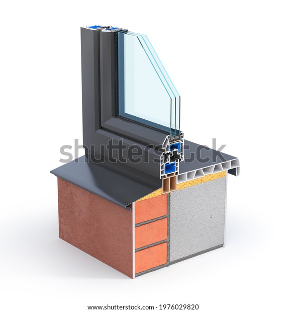 Slice Window Wall See Structure Layers Stock Illustration 1976029820 ...