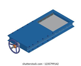 Slide Gate Valve 3d Rendering 3d Stock Illustration 1235799142 ...
