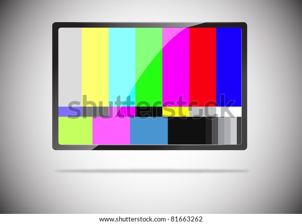 Slim Tv Color Bar Isolated: стоковая иллюстрация, 81663262 | Shutterstock