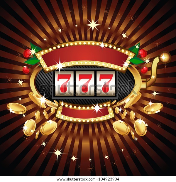 Slot Fruit Machine Cherry Winning On Stock Illustration 104923904
