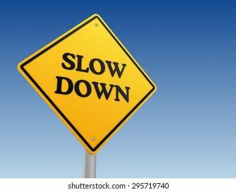 Slow Down Sign Vector Illustration Flat 스톡 벡터(로열티 프리) 1446838952 ...