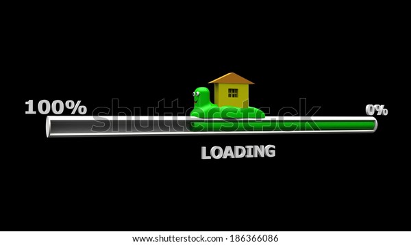 Slug Loading 3d Background Abstract Stock Illustration 186366086 ...