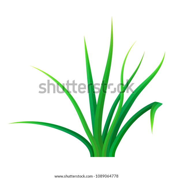 Small Bunch Grass Icon Realistic Illustration Stock Illustration 1089064778