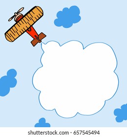 Small Cute Plane Cloud Stock Illustration 657545494 | Shutterstock