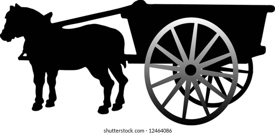 Small Horse Cab Vector Illustrations Stock Illustration 12464086 ...