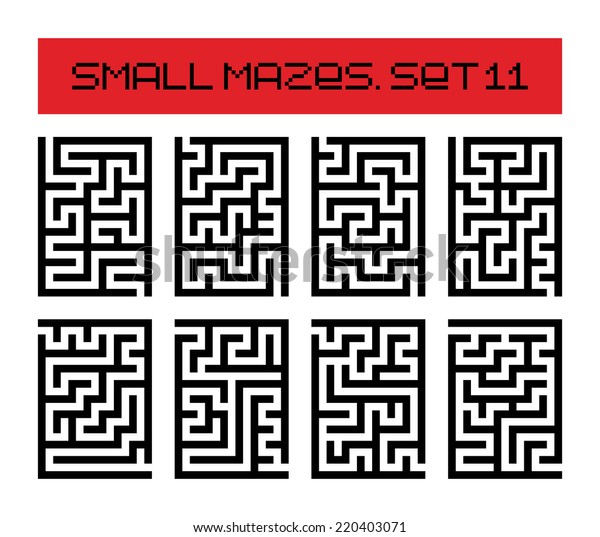 Small Mazes Set 11 Stock Illustration 220403071 | Shutterstock