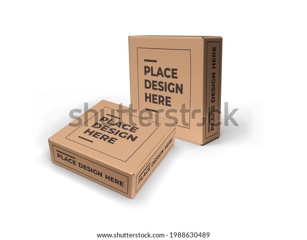 Small Square Box Packaging 3d Illustration Stock Illustration ...