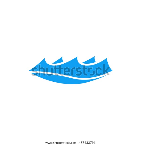Small Wave Icon Simple Style Isolated Stock Illustration 487433791 ...