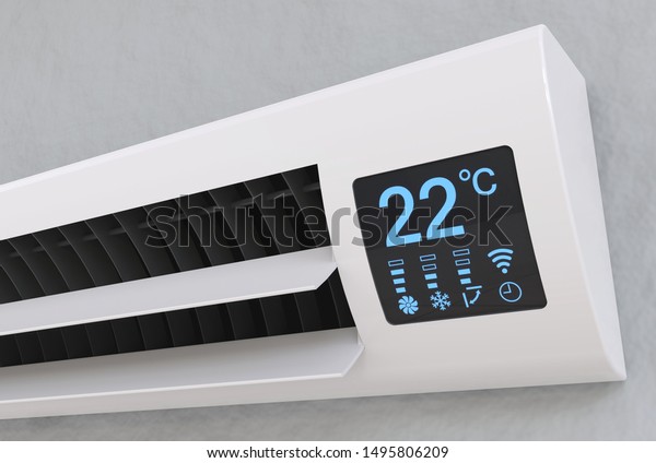 Smart Air Conditioning Automatic Climate Control Stock Illustration ...