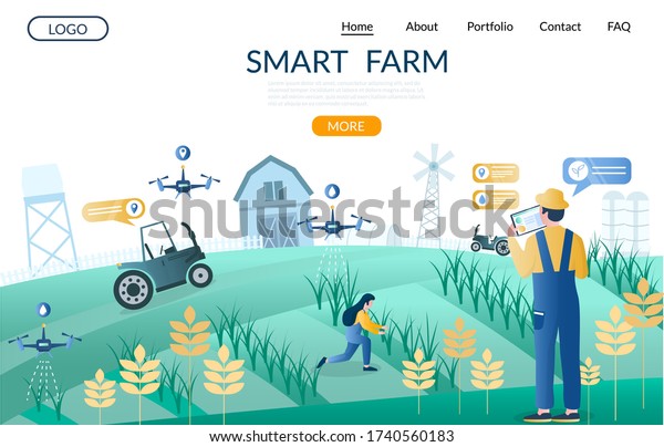Smart farm website template, web page and landing page design for ...