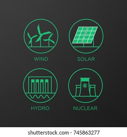 Smart Grid Elements Power Items Set Stock Illustration 745863277 ...