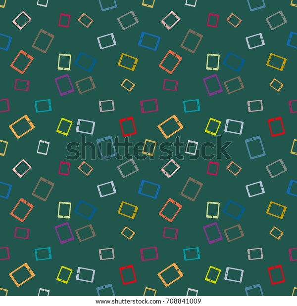 Smartphone Electronic Tablet Seamless Pattern Background Stock ...