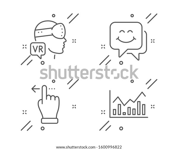 Smile Face Augmented Reality Touchscreen Gesture Stock Illustration ...