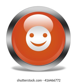 Smiley Button Isolated Stock Illustration 416466772 | Shutterstock