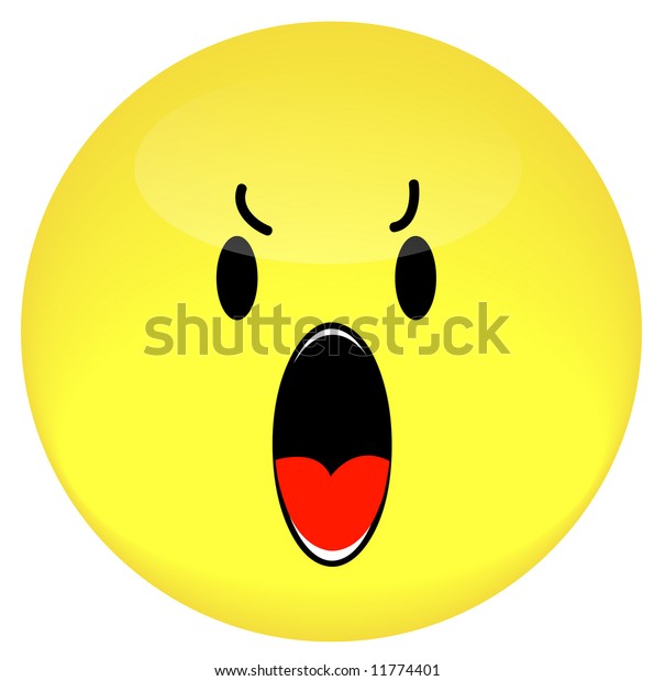 Smiley Face Angry Yelling Shouting Out Stock Illustration 11774401 ...