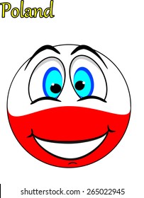Smiley Face Glasses Form Flag Poland Stock Vector (Royalty Free ...