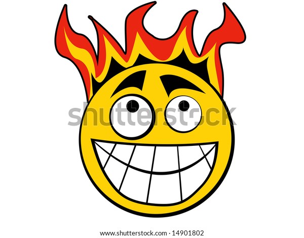 Smiley Icon Fire Stock Illustration 14901802