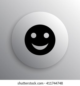 Smiley Icon Internet Button On White Stock Illustration 411744748 ...